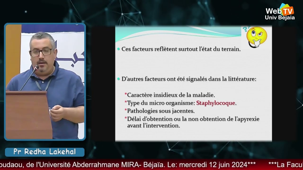 Conférence animée par: Dr Rédha LAKEHAL, Chirurgie cardiovasculaire ...