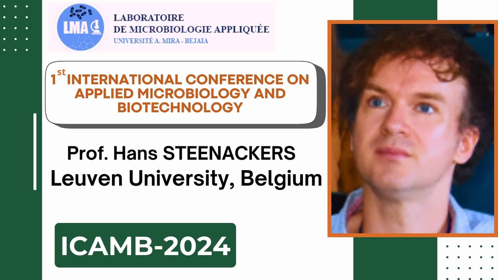 Conférence animée par Prof. Hans STEENACKERS (Leuven University ...