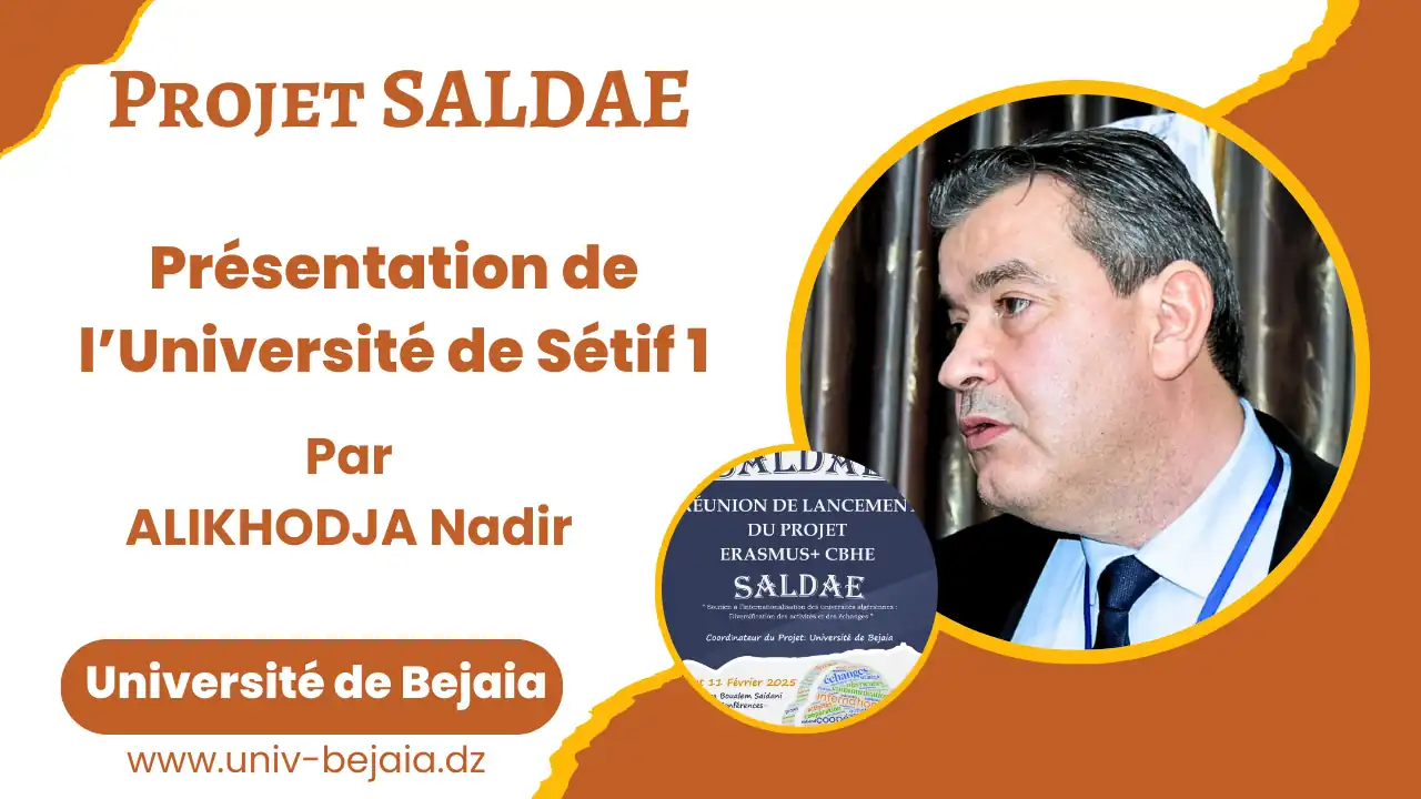 Présentation de l'université de Sétif 1, par ALIKHODJA Nadir - WebTV ...